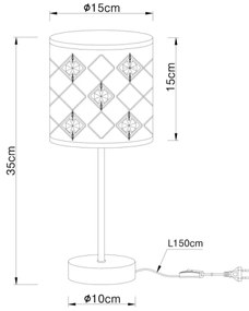 Globo 15448T - Stolní lampa ABBEY 1xE14/40W/230V