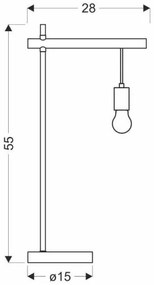 Stolní lampa IZZY 1xE27/60W/230V