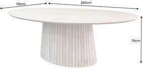 Oválný jídelní stůl Movement 220 cm mango