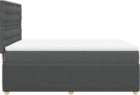 Box spring postel s matrací tmavě šedá 160x200 cm textil 3292122