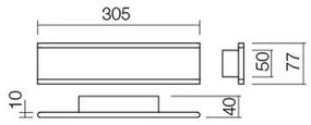 Redo 01-2299 nástěnné LED svítidlo Rail pískově černé, 16W, 3000K, 30cm