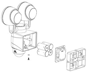 Eglo 98194 - LED Venkovní svítidlo se senzorem CASABAS 2xLED/4W/4xLR14 IP44