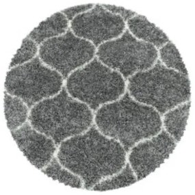 Hans Home | Kusový koberec Salsa Shaggy 3201 grey kruh - 200x200 (průměr) kruh