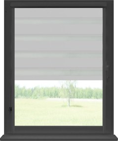 Dekodum Roleta den a noc v antracitové kazetě zatemňovací, barva látky Ocelová Šířka (cm): 66, Výška (cm): Balkonová (do 200 cm), Strana mechanismu: Levá