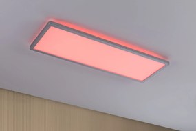 Paulmann 71020 Atria Shine, matně chromové stropní svítidlo s korónou RGBW, 20W LED 4000K, 58x20cm, dálkové ovládání