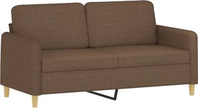 3dílná sedací souprava s polštáři hnědá textil 3202113