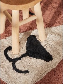 Hnědý pratelný/ručně tkaný bavlněný dětský koberec 101x120 cm Snuggle Benni – Hanse Home