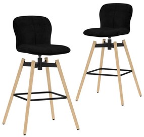 Otočné barové židle 2 ks černé textil,  289478 HangarStore.cz