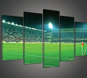 Obraz 100x60 Noční fotbalový stadion zápas světla fanoušci sport energie