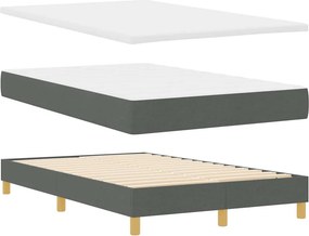 Postel s boxspringem s polštářem Tmavě šedá 120 x 190 cm textil 3338980
