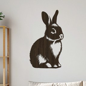 dřevo života Dřevěný obraz Králíka Zvolte rozměr (cm): 35x60, Zvolte barvu dekoru: Wenge
