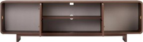 TV stolek v dekoru ořechu v tmavě přírodní barvě 180x52x34 cm Mirel – Nordure
