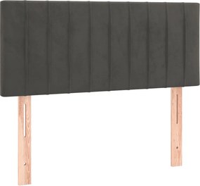 Box spring postel s matrací tmavě šedá 90x200 cm samet 3141402