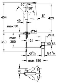 Grohe Veris - Páková umyvadlová baterie, chrom 32191000