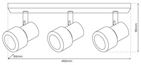 Bodové svítidlo CINO 3xGU10/8W/230V bílá