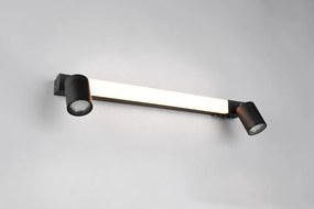 Matně černé LED nástěnné svítidlo Enrico – Trio