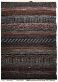Diamond Carpets India, Ručně vázaný kusový koberec Black Melange DE 2006 Multi Colour, 80x150, hnědá, ložnice