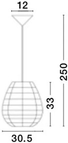 Nova Luce Závěsné svítidlo GRIFFIN ø 30,5 cm, v. 250 cm