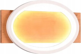 Stropní Led lampa dřevěná moderní hnědá bílá 3000K Trio