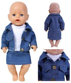 Oblečky pro panenky Baby Born a American girl (43-45) cm, mix druhů Barva: modrá