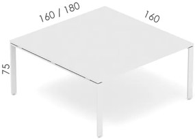 Konferenční stůl EPIC (více os.), 160/180cm, ocelová podnož U, (deska v celku)