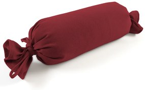 Biante Polštář válec bonbon Velur VLR-003 Vínově červený 15x40 cm