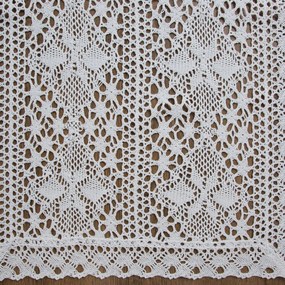 EUROFIRANY AŽUROVÝ BĚHOUN NA STŮL MARY 40X140 CM BÍLÝ