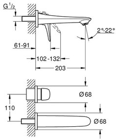 Grohe Eurostyle 2015 Solid Baterie umyvadlová, dvouotvorová 29097003