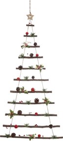 Nástěnný vánoční stromeček z větví, 120 cm