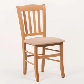 Stima Židle PAMELA s čalouněným sedákem Odstín: Moření Dubové, Látky: LUX cappuccino 24