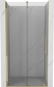 Mexen Velar, posuvné dveře do otvoru 70x200 cm, 8mm čiré sklo, zlatá lesklá, 871-070-000-01-50