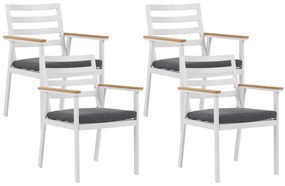 Sada 4 bílých zahradních židlí CAVOLI Beliani