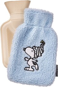 PEANUTS Mini termofor zamilovaný Snoopy v čepici - sv. modrá