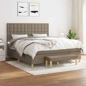 Box spring postel s matrací taupe 160x200 cm textil 3137489