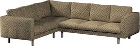 Potah na pohovku IKEA Norsborg rohová 5-místná barva béžová látka pletený vzor, vzorované