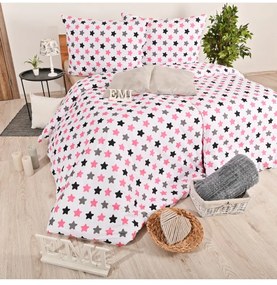 Povlečení dětské hvězdičky růžové EMI, Standardní set jednolůžko obsahuje 1x 200x140 + 1x 90x70
