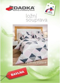 Bavlněné povlečení Pyramidy pudrové 140x200, 70x90 cm