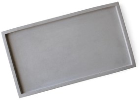 da Vinci - betonový tác – šedá, L 24,5 x 39,5 cm