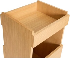 Servírovací stolek na kolečkách v dekoru dubu 35x40 cm Forma – Hübsch