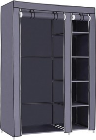 SONGMICS Šatní skříň, látková, šedá, 110 x 175 cm