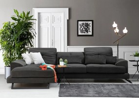 Hanah Home Rohová pohovka FRIDO černá levá 560ARE1110