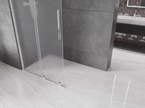 Mexen Velar, sprchová zástěna s posuvnými dveřmi Walk-in 80 x 200 cm, 8mm sklo námraza, chromová, 871-080-000-33-01