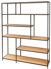 Invicta Kovová knihovna SLIM LINE 185x135 dub cm 42026