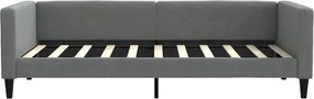 Válenda s matrací tmavě šedá 90 x 190 cm textil 3196571