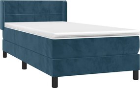 Box spring postel s matrací tmavě modrá 80 x 200 cm samet 3130929