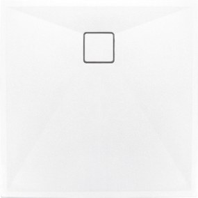 Deante Correo, obdélníková granitová sprchová vanička 90x90x3,5 cm, bílá matná, DEA-KQR_A41B