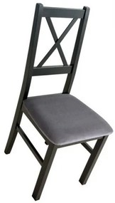 Jídelní sestava DX 29 odstín dřeva (židle + nohy stolu) černá, odstín lamina (deska stolu) sonoma, potahový materiál látka s doplatkem