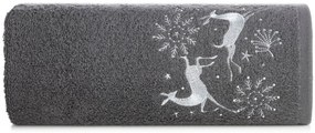 Bavlněný vánoční ručník šedý se soby Šírka: 50 cm | Dĺžka: 90 cm