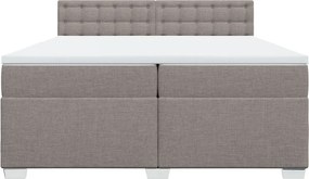 Box spring postel s matrací taupe 200x200 cm textil 3286013