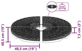 vidaXL Marketos Stojan na slunečník ve tvaru vějíře 4 ks černý